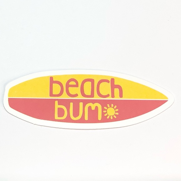 Accessories | Beach Bum Vinyl Sticker | Poshmark